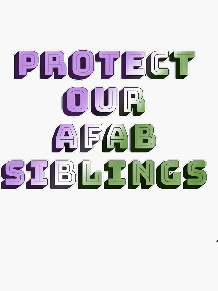 "Protect Our AFAB Siblings | Genderqueer Flag" Sticker for Sale by ...