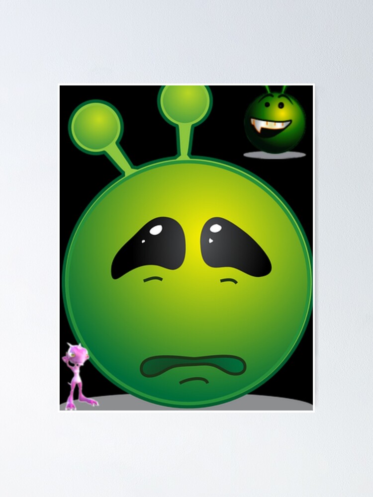 Poster « Alienemotions, pleurs extraterrestres, se moquer, boo hoo, meN ...