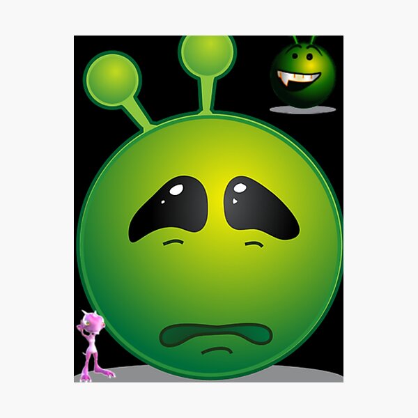 Lámina fotográfica «Alienemotions, alien llorando, burlándose, boo hoo ...