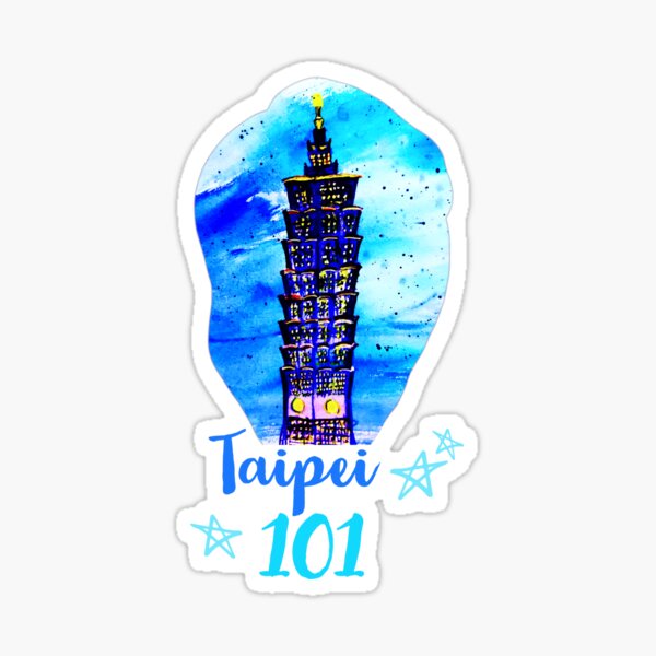 "Taipei 101" Sticker for Sale by banaartspace | Redbubble