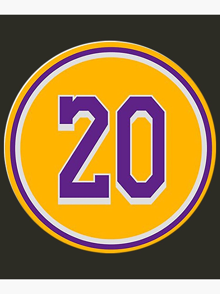 "Gary Payton Number 20 Jersey Los Angeles Lakers Inspired" Poster for ...