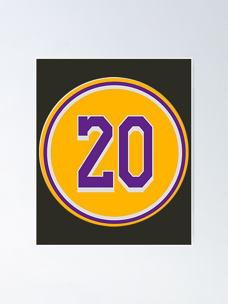 "Gary Payton Number 20 Jersey Los Angeles Lakers Inspired" Poster for ...