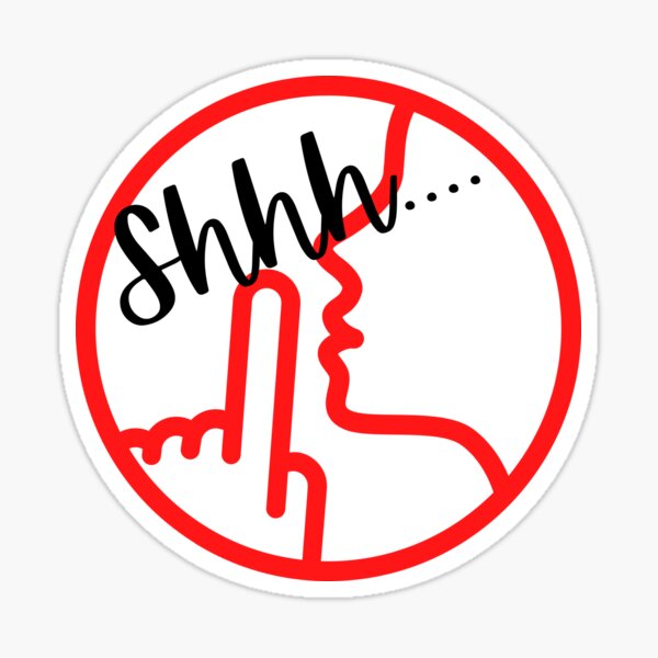 "Shhh" Sticker for Sale by Bestredbonline | Redbubble