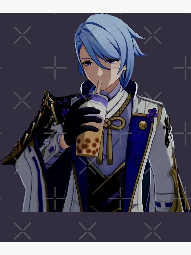 "Enveloping Aquatic Character Kamisato Ayato Genshin Impact Boba Bubble ...