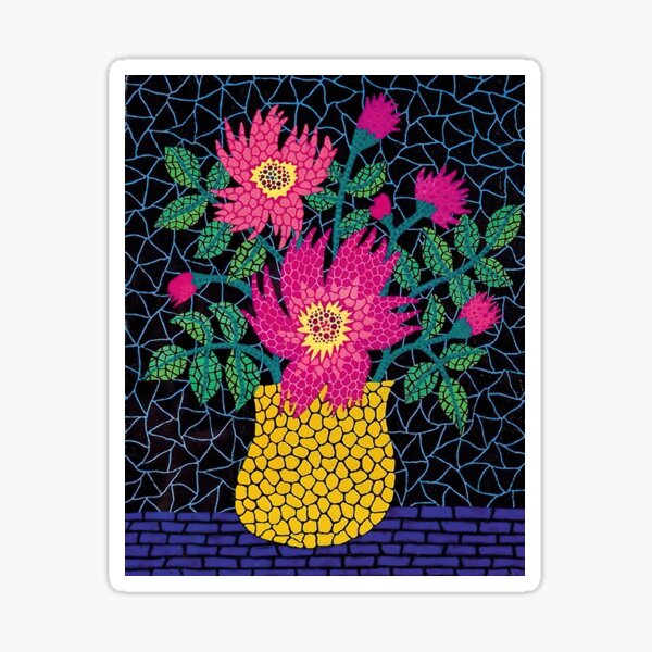 "Yayoi Kusama - Pinky Flower" Sticker for Sale by armstrongstore ...