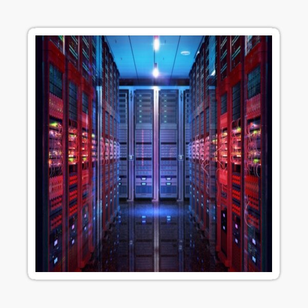 "Cybersecurity computer center " Sticker for Sale by whisper41 | Redbubble