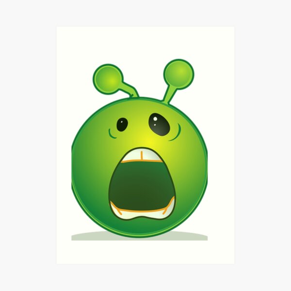 "Crazy yelling alien emoji,alien emoji, back to school emoji, cute ...