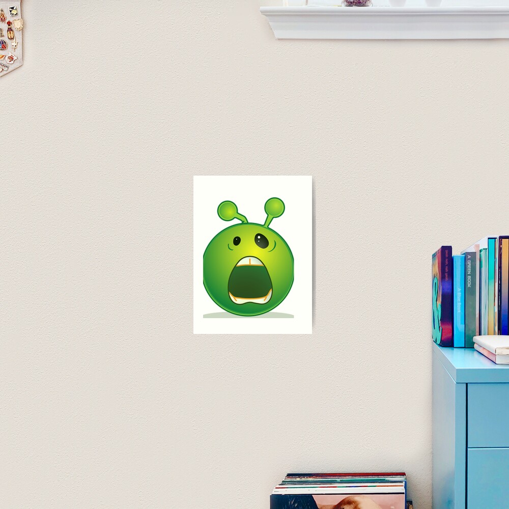 "Crazy yelling alien emoji,alien emoji, back to school emoji, cute ...
