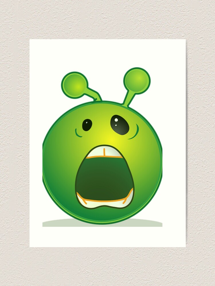 "Crazy yelling alien emoji,alien emoji, back to school emoji, cute ...