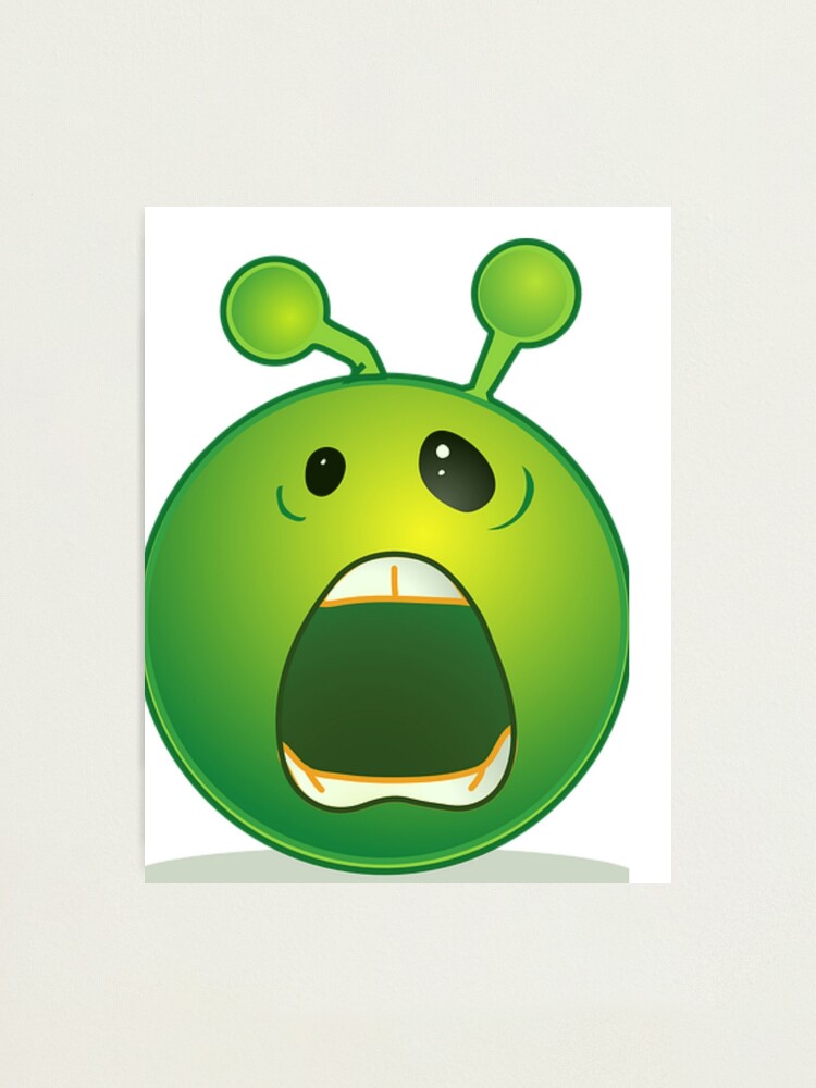 "Crazy yelling alien emoji,alien emoji, back to school emoji, cute ...