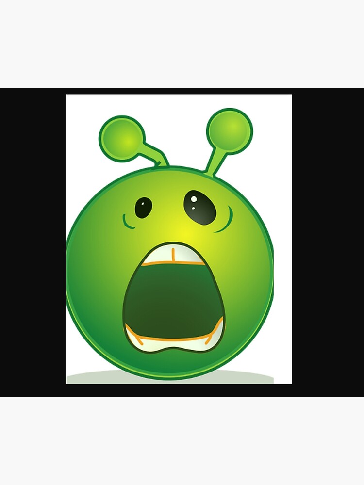 "Crazy yelling alien emoji,alien emoji, back to school emoji, cute ...