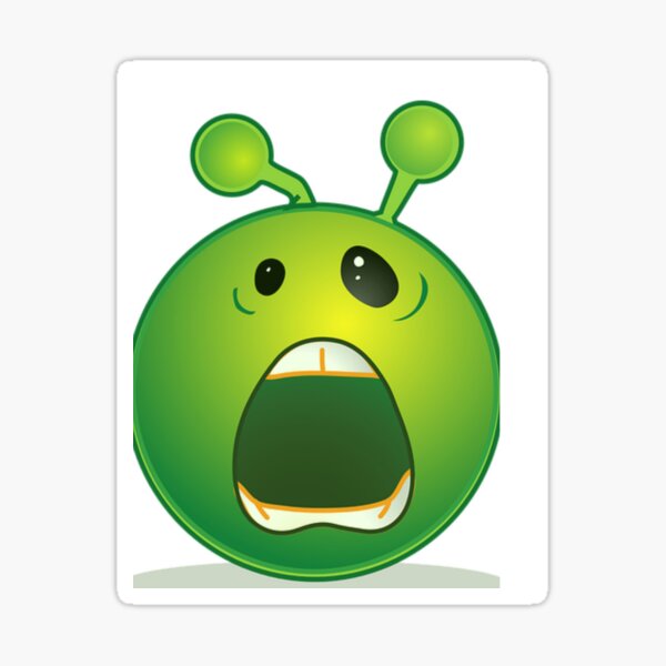 "Crazy yelling alien emoji,alien emoji, back to school emoji, cute ...