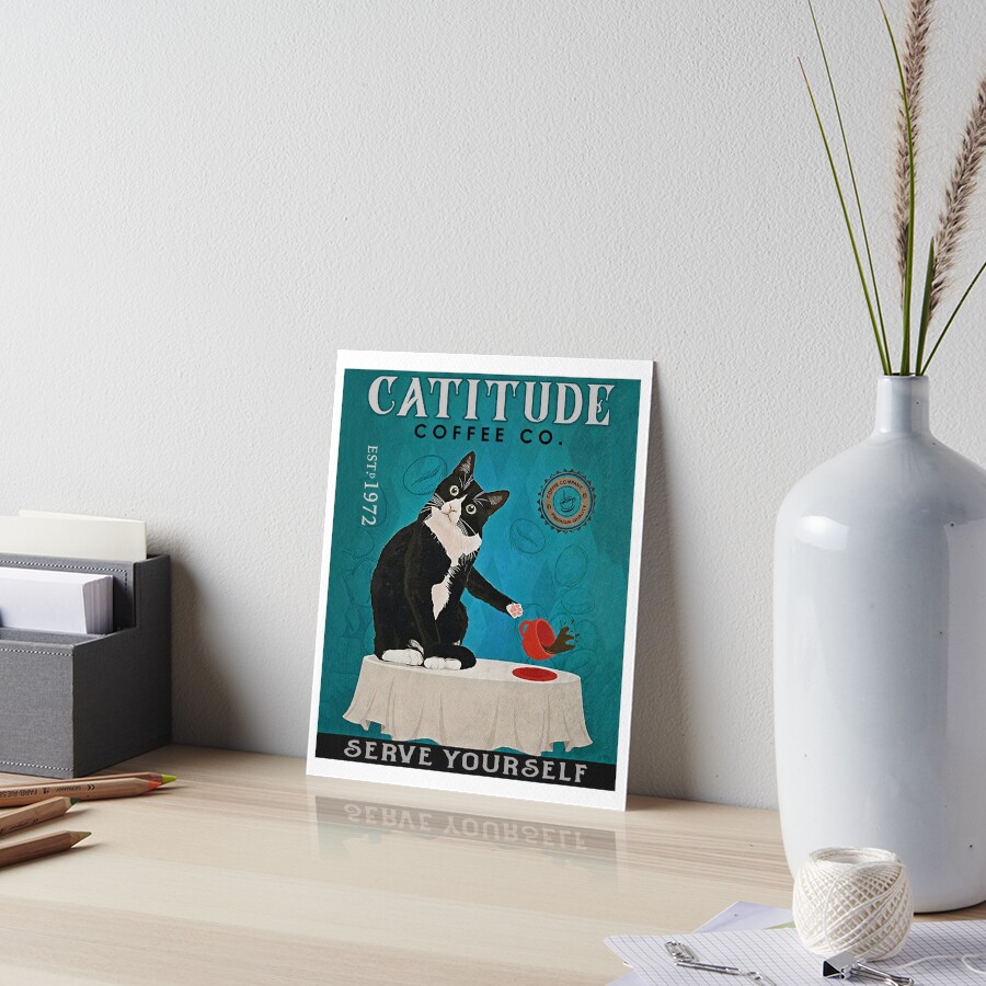 "Cattitude Coffee Serve Yourself" Poster for Sale by JakeGoodwin ...