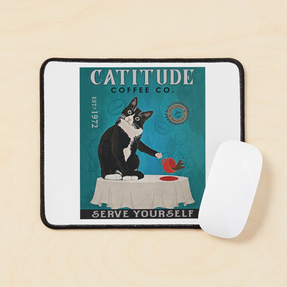 "Cattitude Coffee Serve Yourself" Poster for Sale by JakeGoodwin ...