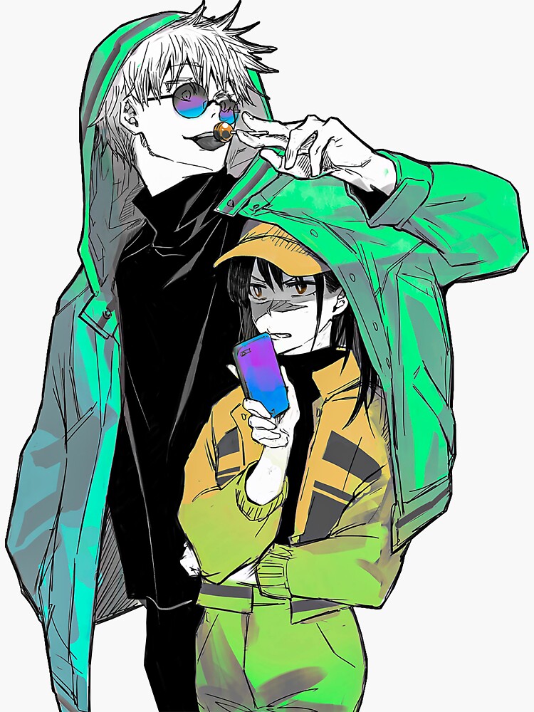 Pegatina «gojo x utahime jujutsu kaisen edición fanart» de Steve ...