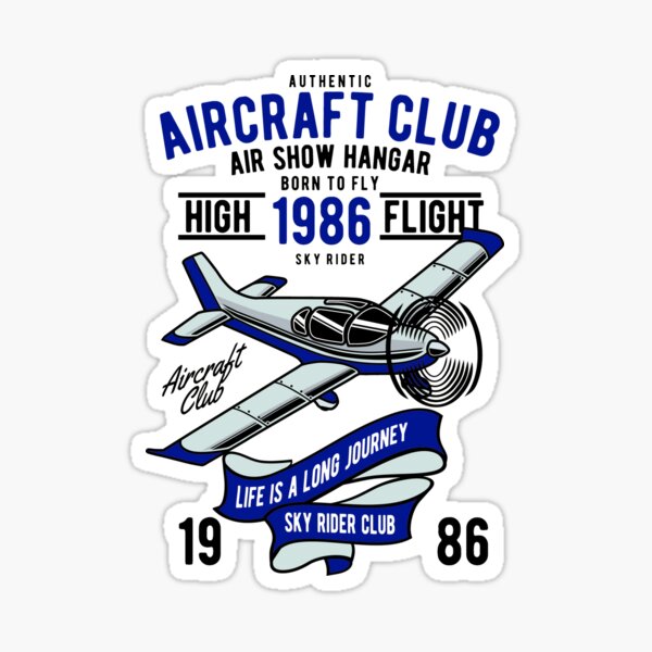 "Aircraft Club High Flight 1968" Sticker for Sale by Casparbuisness ...