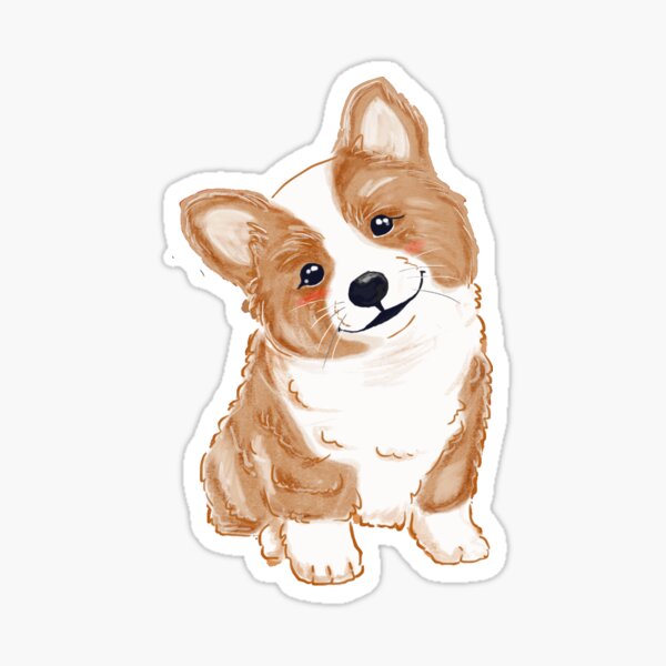 "Cute Doggo" Sticker for Sale by YSK754 | Redbubble