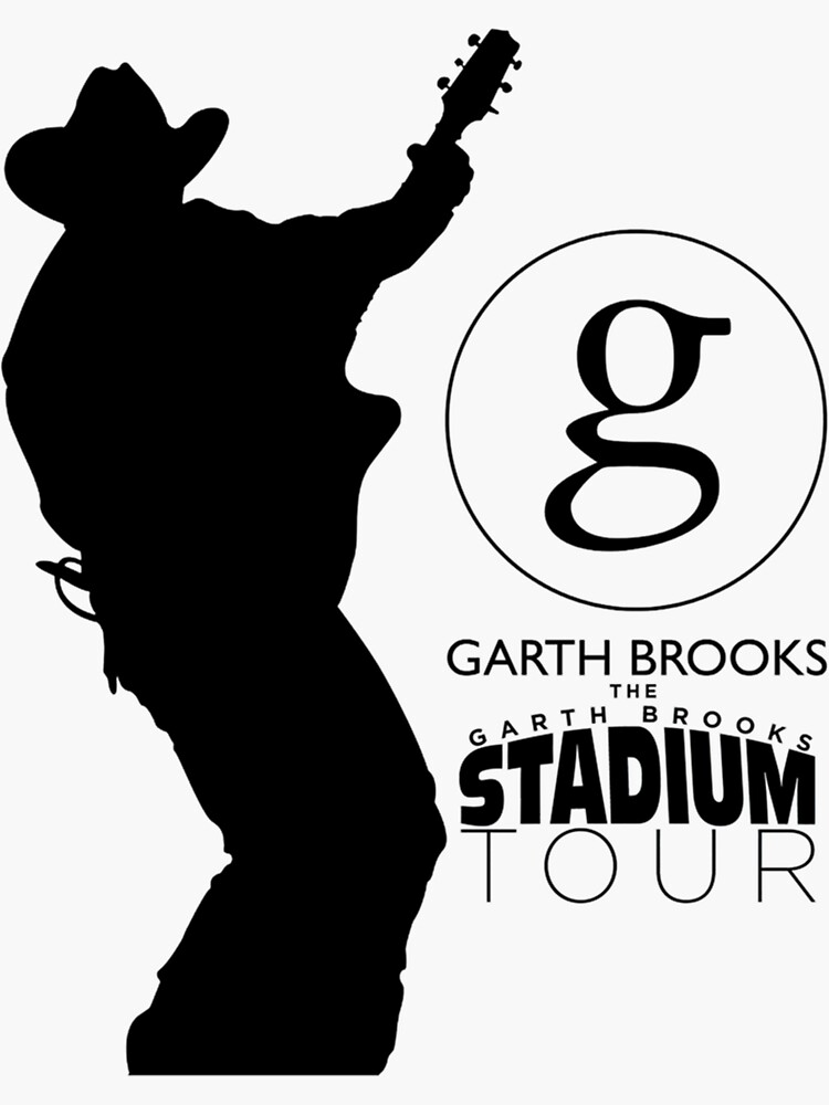 "garth brooks sketch stadium tour 2019 2020 gakkelar " Sticker for Sale ...