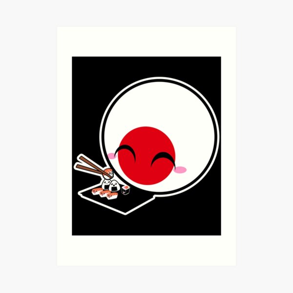 "Japanball - Sushi - Polandball Countryball " Art Print for Sale by ...