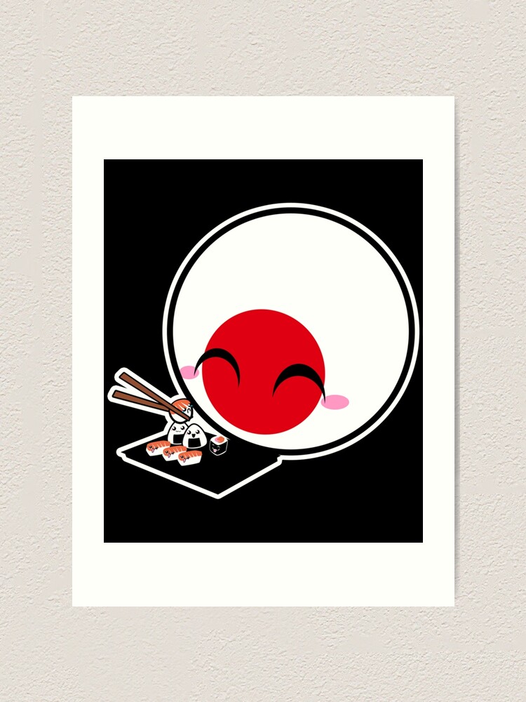 "Japanball - Sushi - Polandball Countryball " Art Print for Sale by ...
