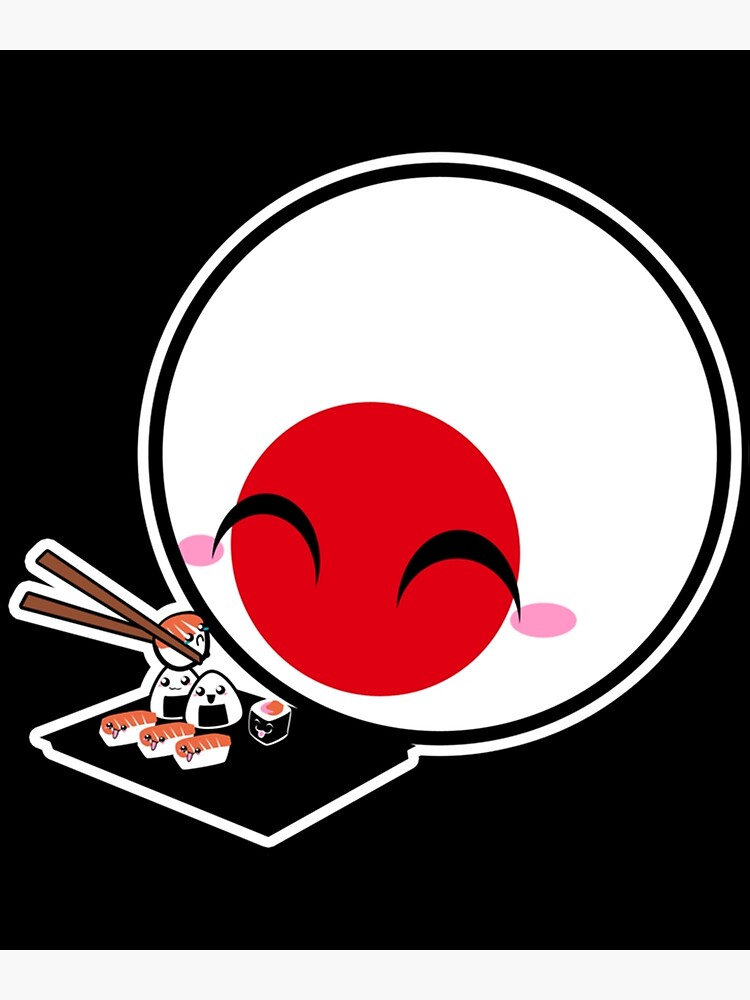 "Japanball - Sushi - Polandball Countryball " Art Print for Sale by ...