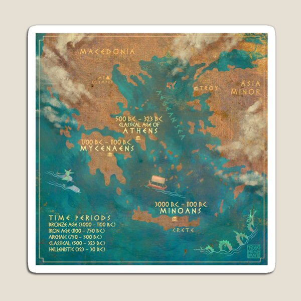 "Map of Ancient Greece" Magnet for Sale by TMLockett | Redbubble