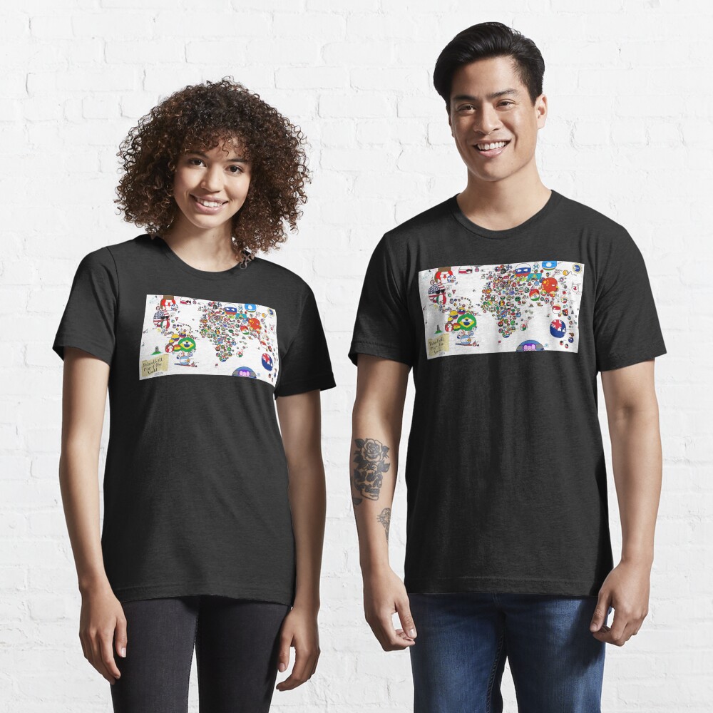 "Polandball Countryball World Map " T-shirt for Sale by PotterArthur ...