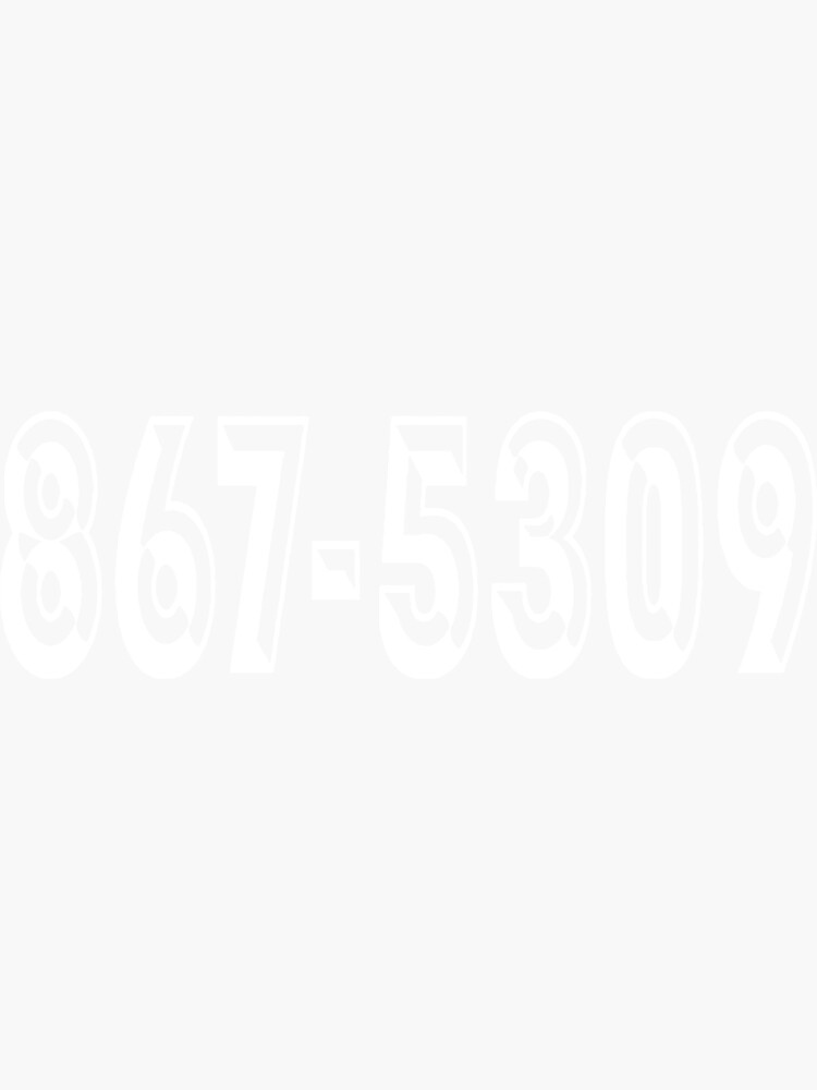 "8675309 Funny Retro 80's Deluxe " Sticker for Sale by Xenotee | Redbubble