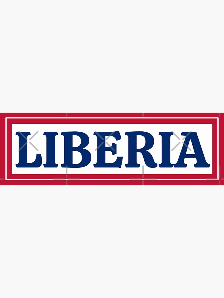 "Liberia Flag Colours Plate" Sticker for Sale by FedSherDesign | Redbubble