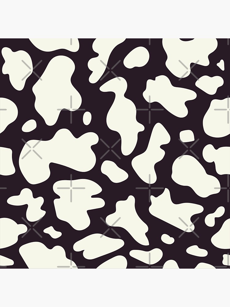 "Black and White Cow Print" Sticker for Sale by koovox | Redbubble
