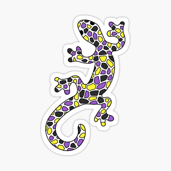 "Subtle non binary pride lizard" Sticker for Sale by lunyssa | Redbubble