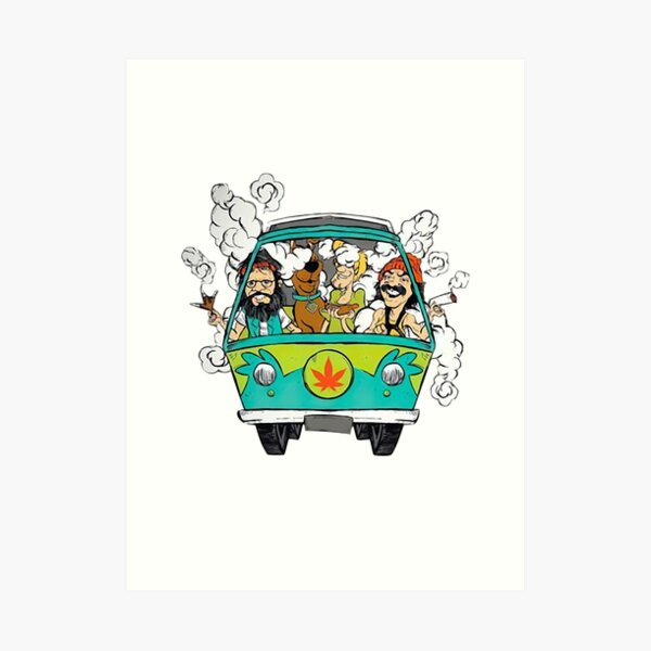 "Cheech and Chong with Smoke bus" Art Print for Sale by cafetung ...