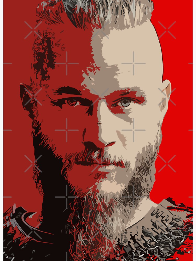 "Music Retro Vikings Ragnar Graphic For Fan" Sticker for Sale by ...