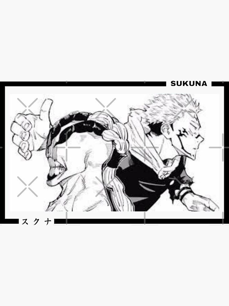 "Sukuna Jujutsu Kaisen Manga Panel" Sticker for Sale by yoku-mieru ...