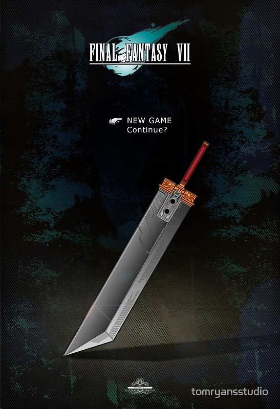 "Continue Screen Final Fantasy 7" by tomryansstudio | Redbubble