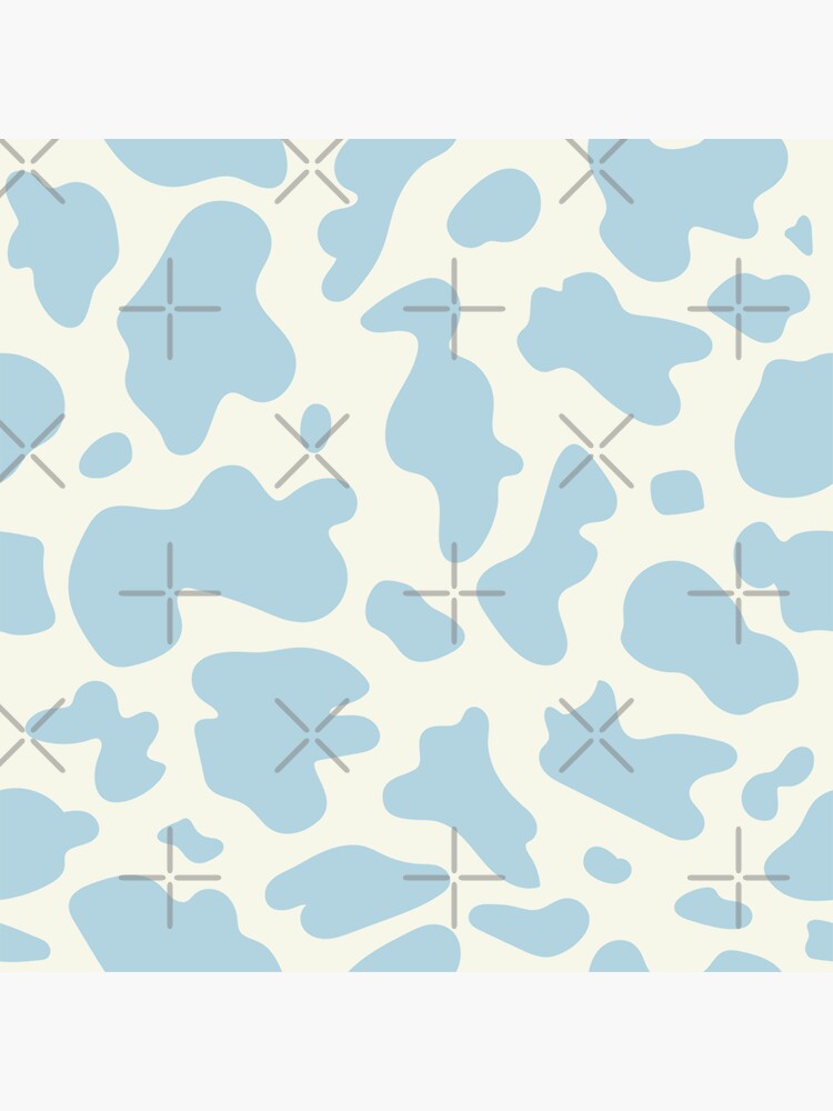 "Blue Cow Print" Sticker for Sale by koovox | Redbubble