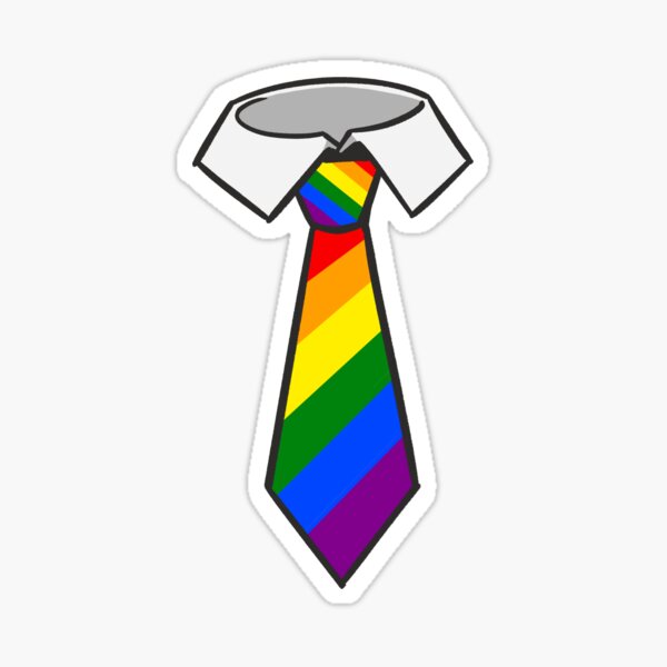 "Pride Tie" Sticker for Sale by NoahSalvatorArt | Redbubble