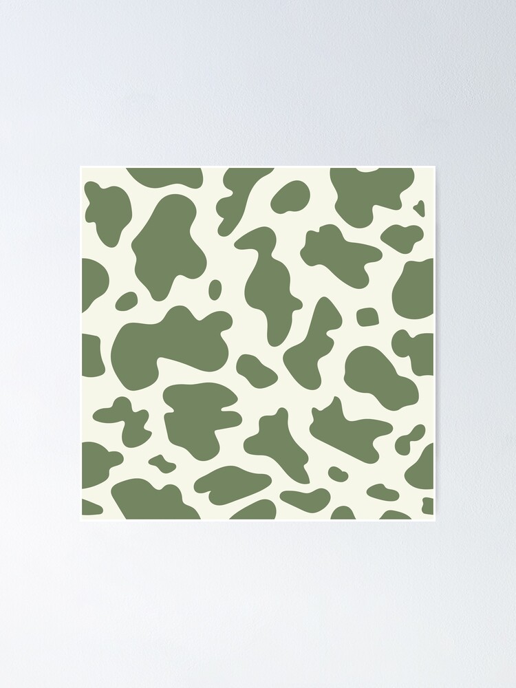 "Olive Green Cow Print" Poster for Sale by koovox | Redbubble