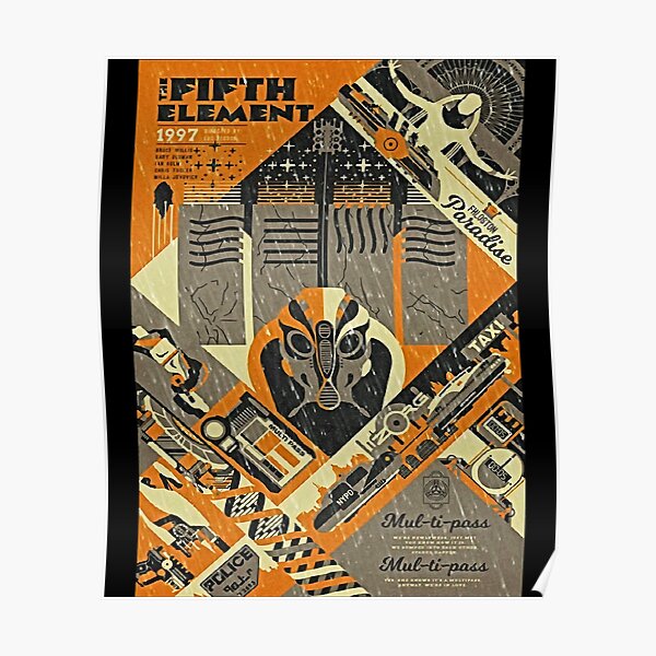 "Reminiscing Heinous Crime Humor The Fifth Element Retro Poster Cute ...