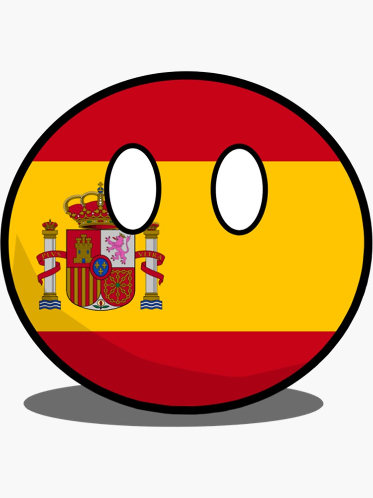 "Spainball countryball " Sticker for Sale by RobinsonBevis | Redbubble