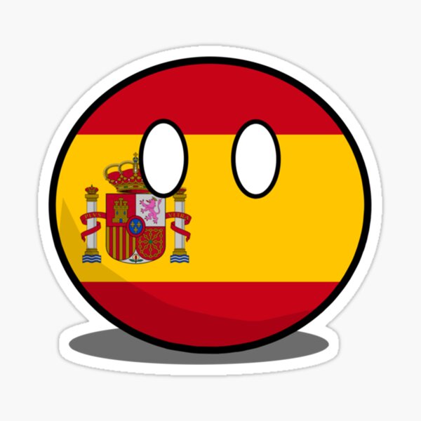 "Spainball countryball " Sticker for Sale by RobinsonBevis | Redbubble