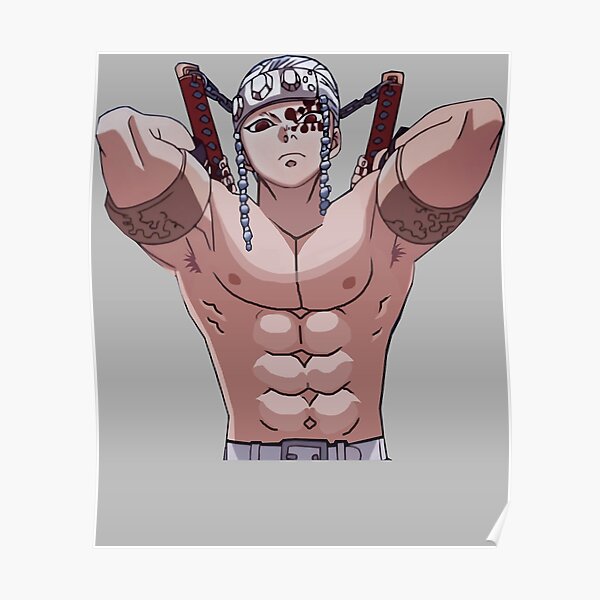 "Rose Tribe Muscular Giant Tengen Uzui Music Classic" Poster for Sale ...