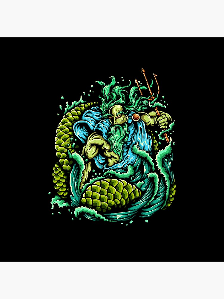 "poseidon king of the sea greek mythology ocean" Poster for Sale by ...