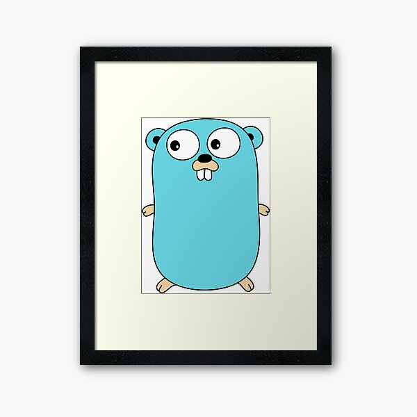"Golang Gopher" Framed Art Print for Sale by zoerab | Redbubble