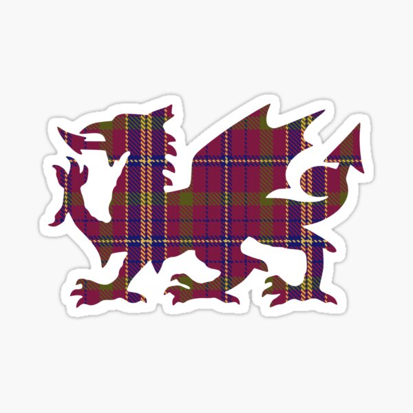 "Rice/Bryce Family Welsh Dragon Tartan" Sticker for Sale by ...