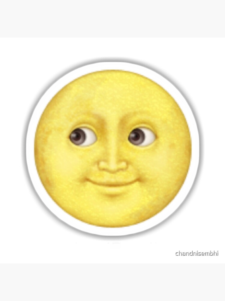 "Yellow moon emoji" Art Print for Sale by chandnisembhi | Redbubble