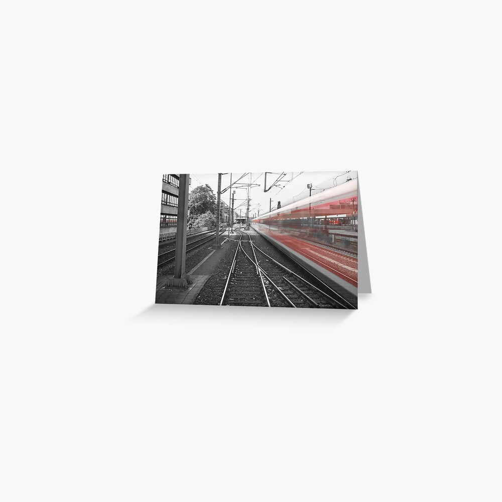 "Train arriving in Hannover Hbf" Greeting Card by Thomas-Koesling ...