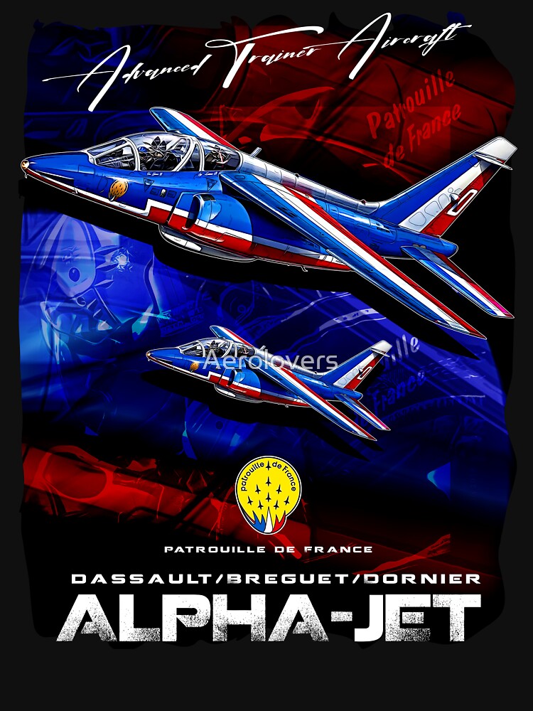 "Alpha Jet Patrouille de France Advanced Trainer Aircraft" T-shirt for ...
