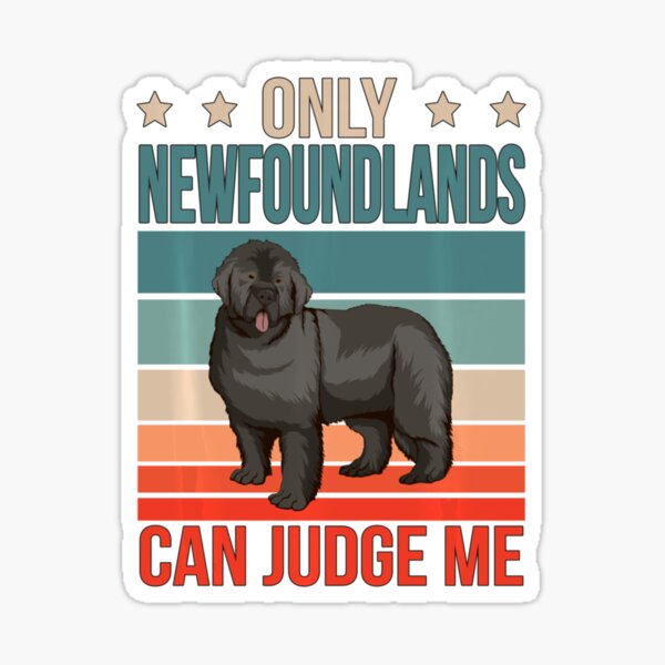 "Newfoundlands Can Judge Me Dog Owner Newfie Newfoundland" Sticker for ...