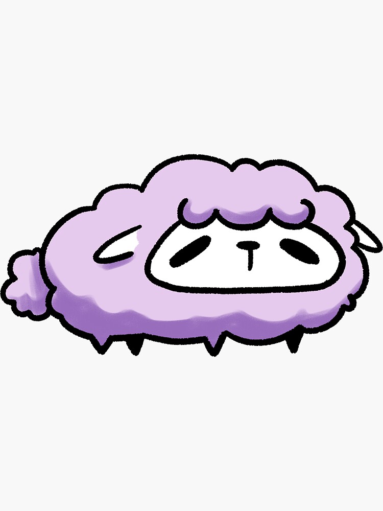 "Chill Purple Sheep" Sticker for Sale by marys-lambs | Redbubble